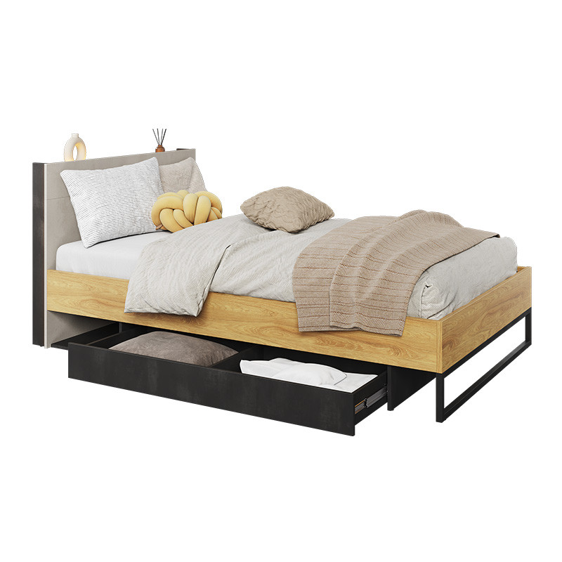 Lit ado 120x200 TEEN FLEX avec tiroir de rangement et éclairage